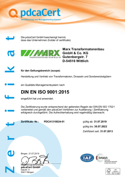 Qualität – Marxtrafo